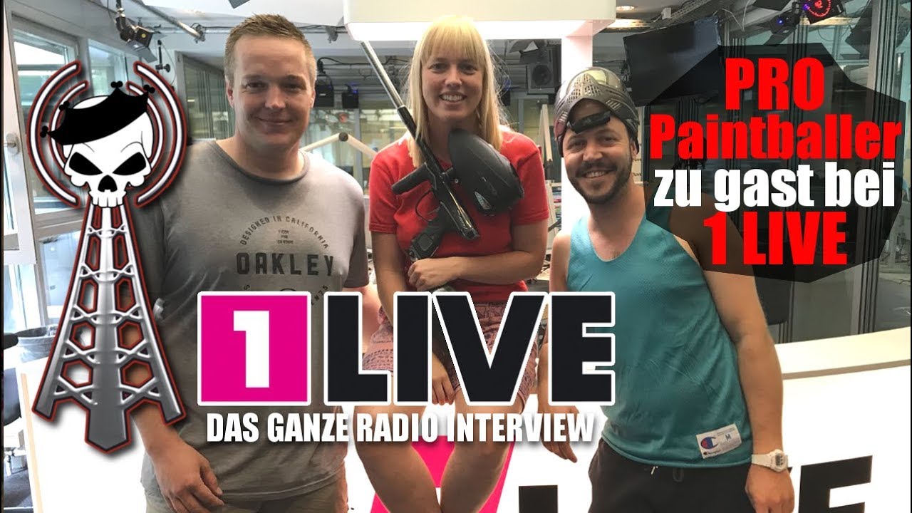 PRO Paintballer Moritz beim 1live Radio Interview - YouTube