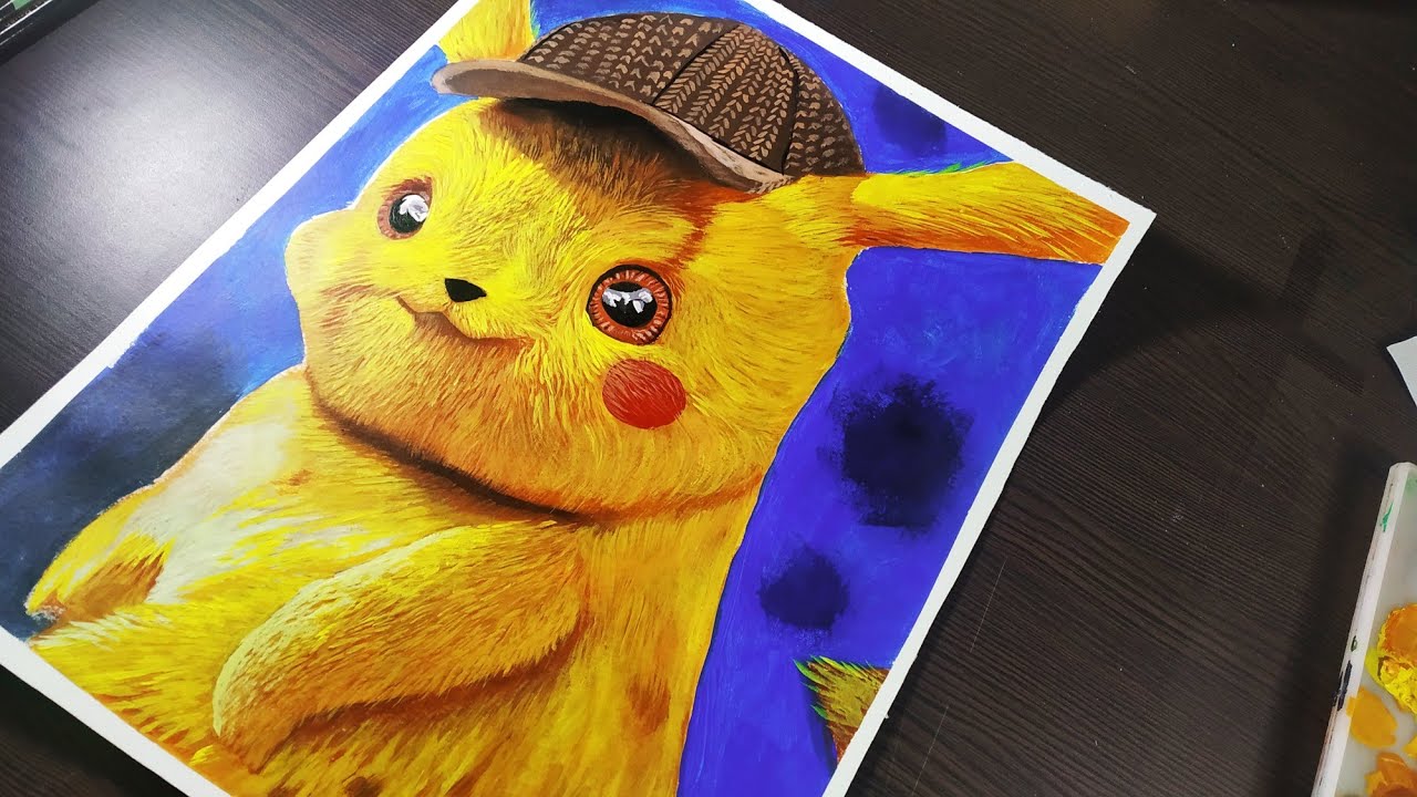 Pikachu Drawing || acrylic painting || beginners drawing | how to draw ...