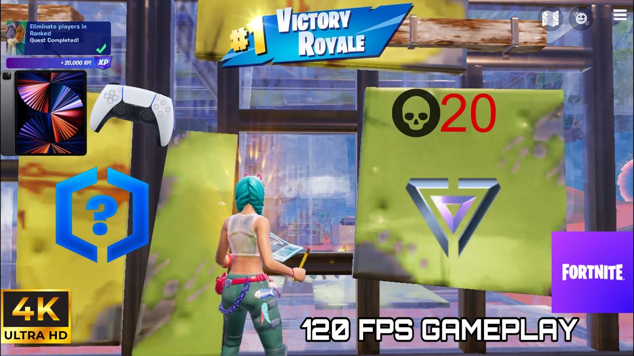 20 kill solo win (Fortnite mobile with controller🎮/ 4K 120 FPS\ iPad ...