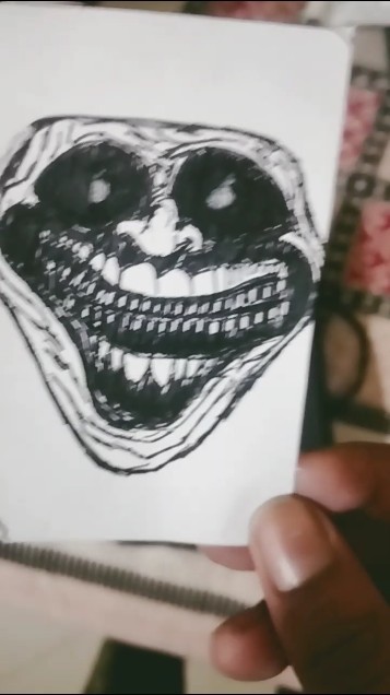 Mini troll face drawing (thanks for 100 subscriber Everyone guys 😊😊 )# ...