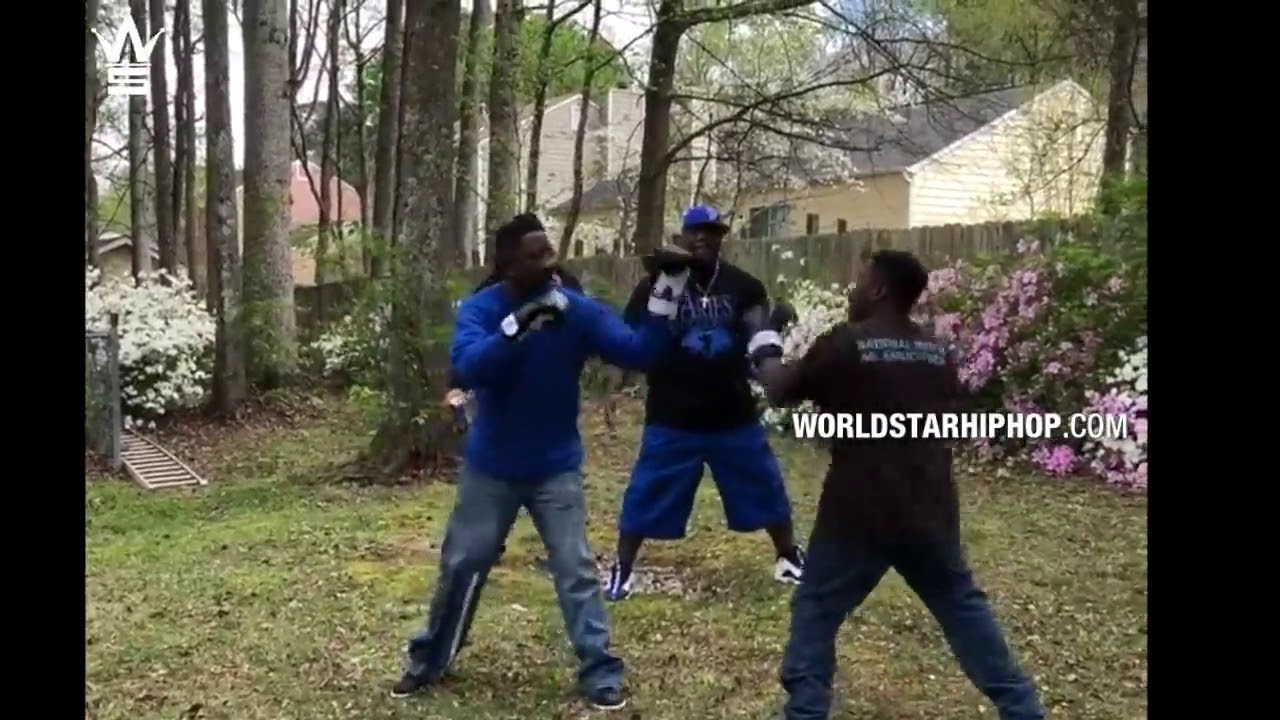 Funny Backyard Boxing KO - YouTube