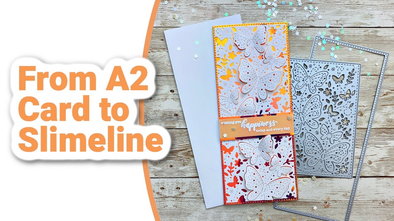 Slimline Butterfly Card │Craft Roulette│Episode 67 - YouTube