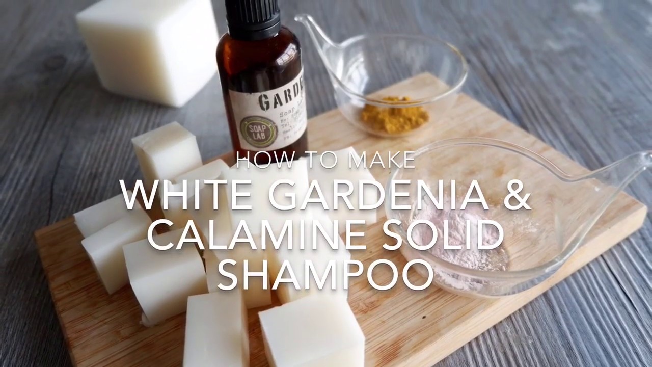 How To Make Solid Shampoo For Dry Scalp (Gardenia & Calamine) - YouTube