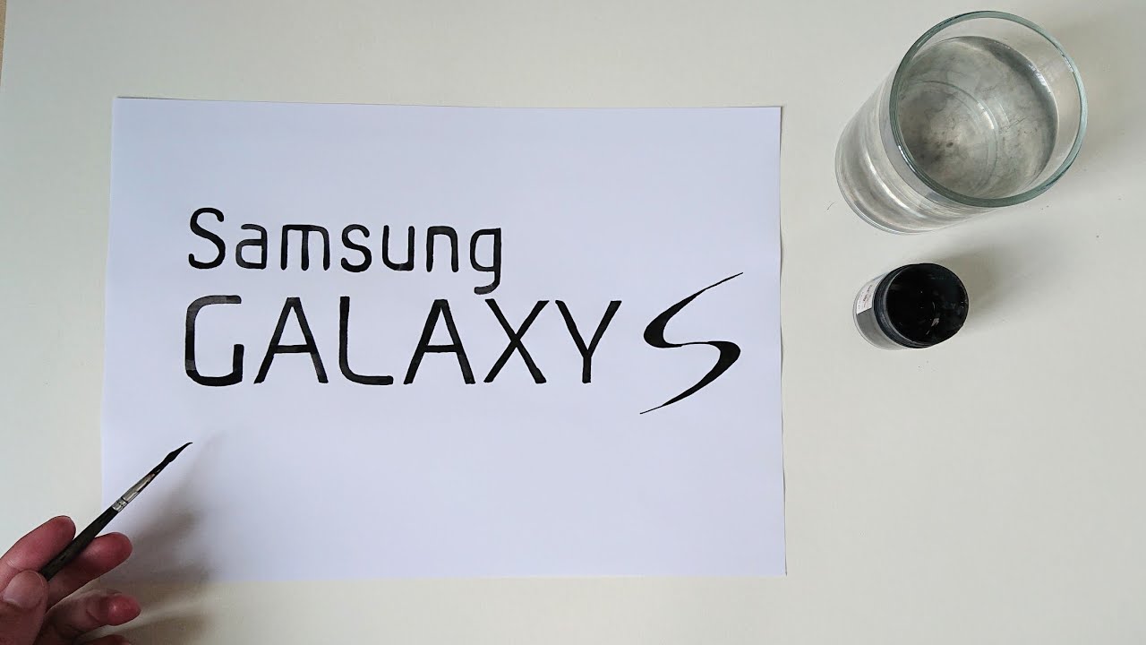How to draw samsung-galaxy-s logo - YouTube