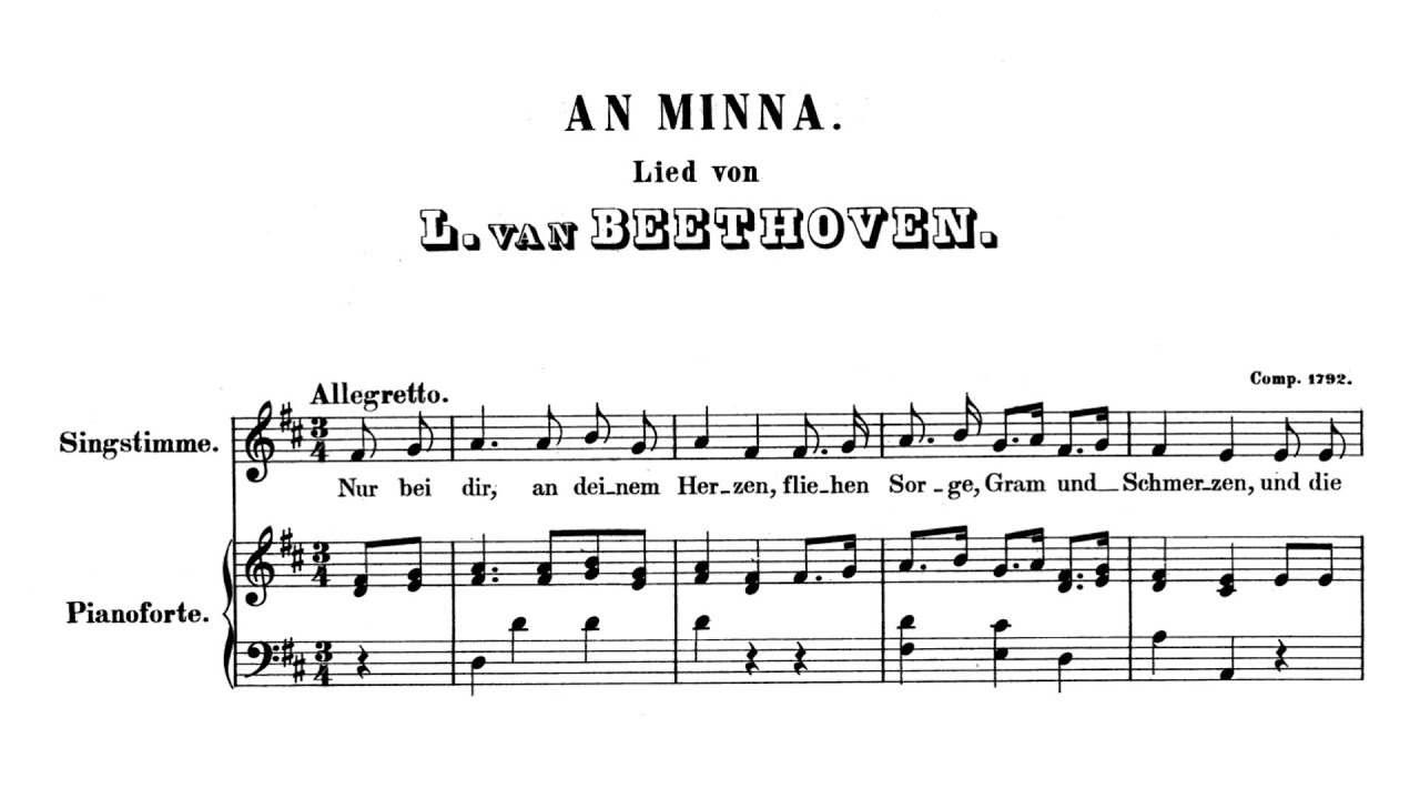 Beethoven: An Minna, WoO 115 (with Score) - YouTube