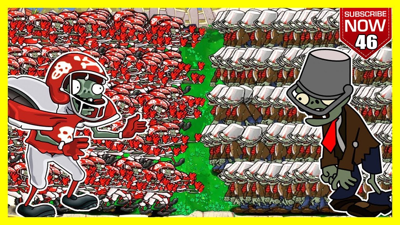 Football Zombie Vs Buckethead - Which Zombies Are More Powerful? - YouTube