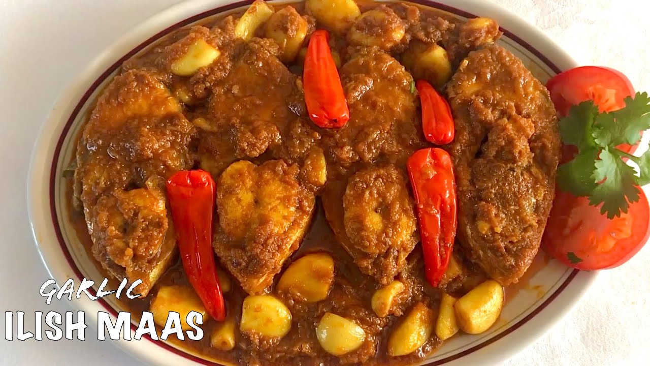Ilish Maas with Garlic | Bengali Hilsha Fish Recipe - YouTube