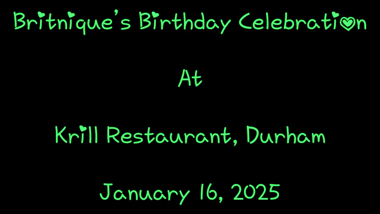 Britnique’s Birthday Celebration at Krill in Durham on January 16, 2025 ...