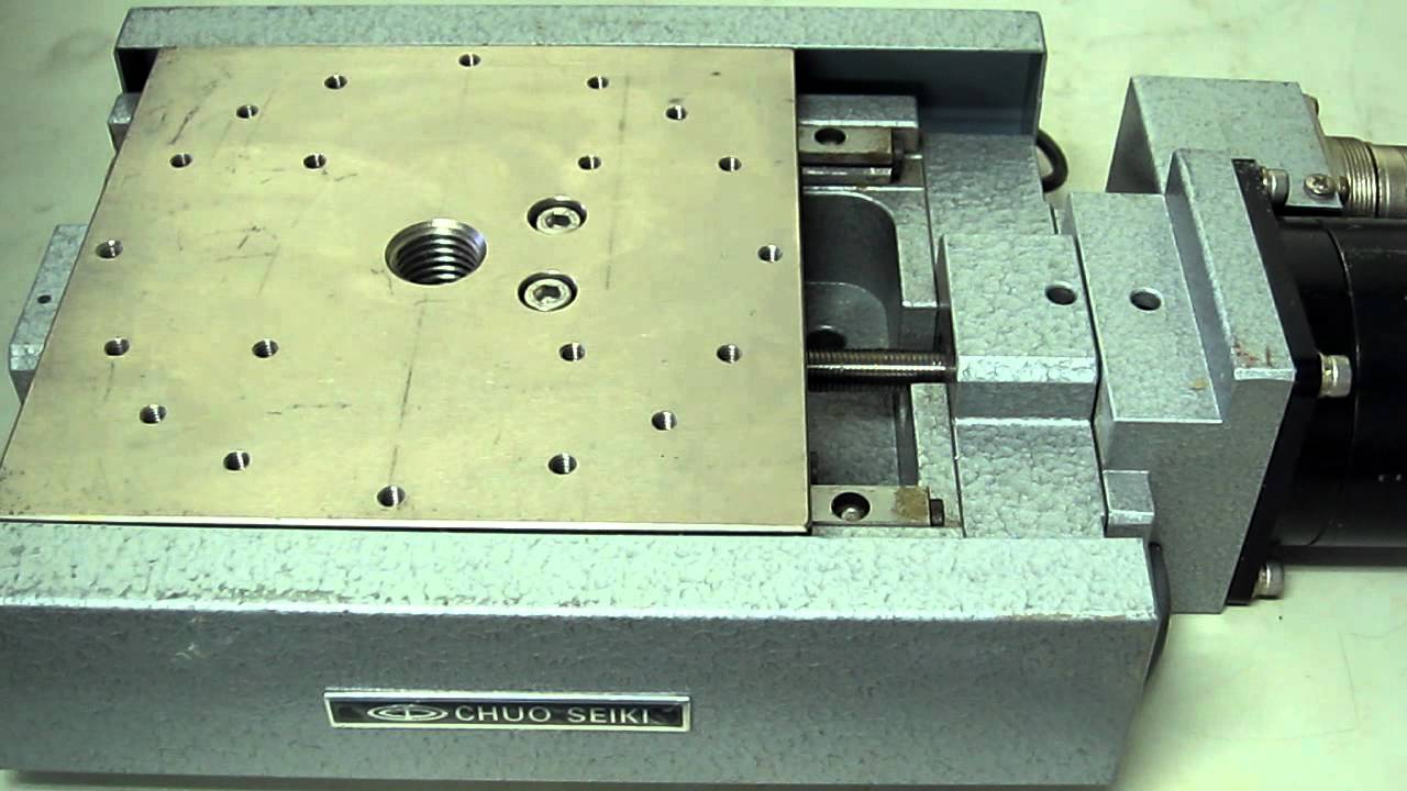 CHUO SEIKI Automatic X axis stage 動作確認 - YouTube