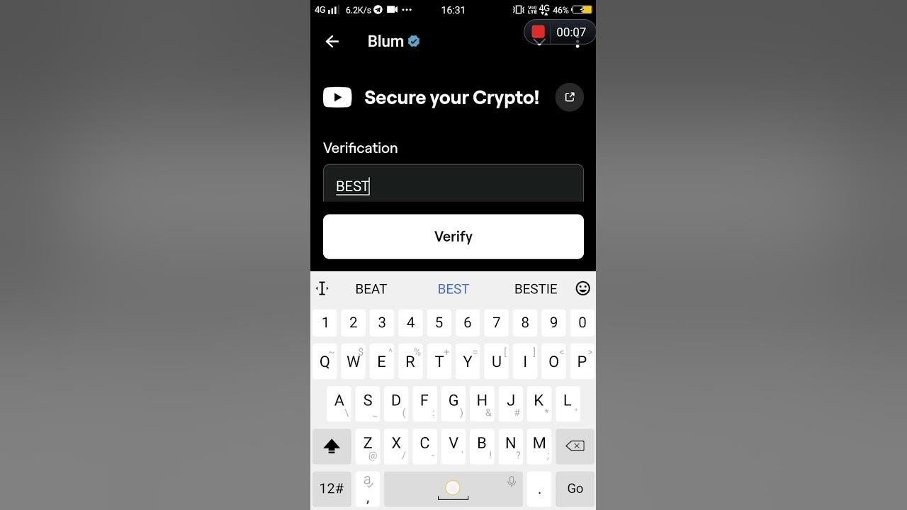 Secure your Crypto | BLUM CODE - YouTube