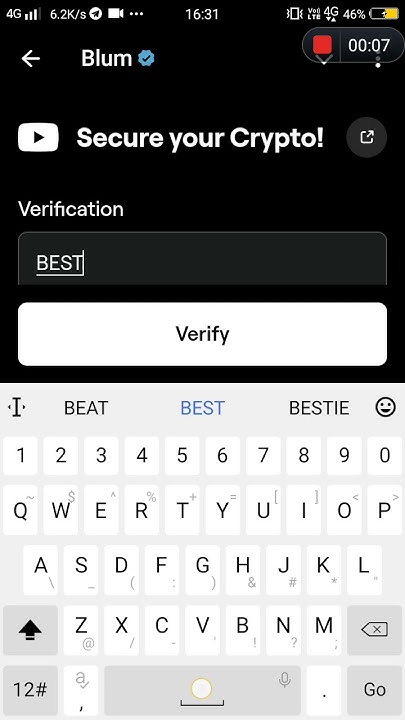Secure your Crypto | BLUM CODE - YouTube