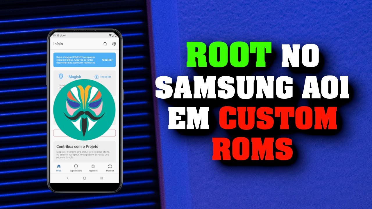 Root em custom roms Samsung Galaxy A01 (A015MDS) ( MUITO FÁCIL) SEM PC ...
