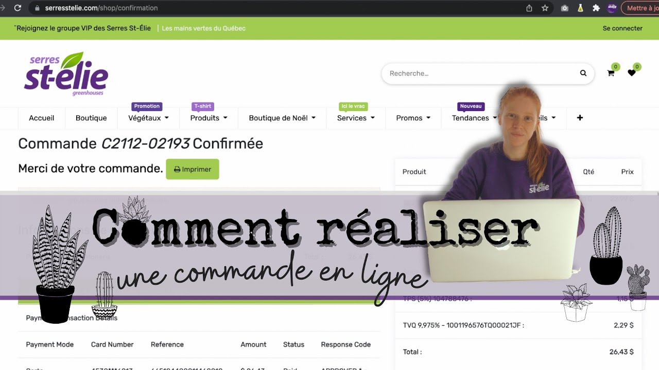 Comment réaliser une commande en ligne - YouTube