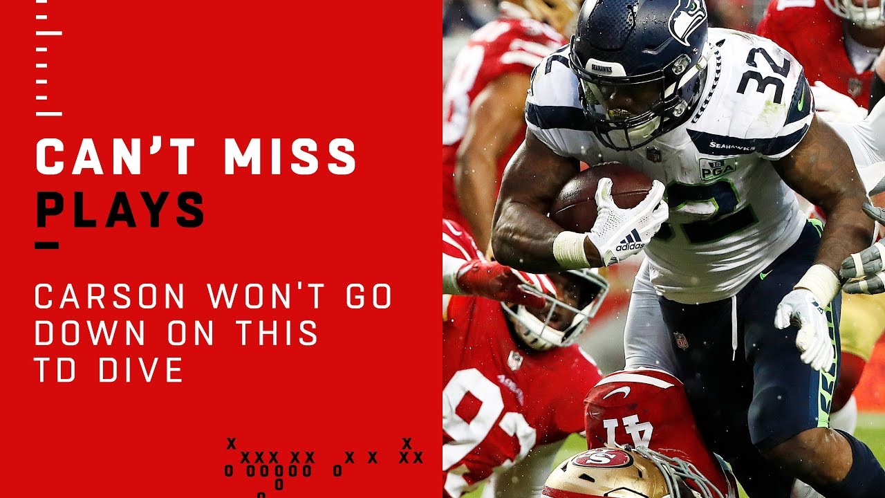 Chris Carson WON'T GO DOWN on this TD Dive! - YouTube