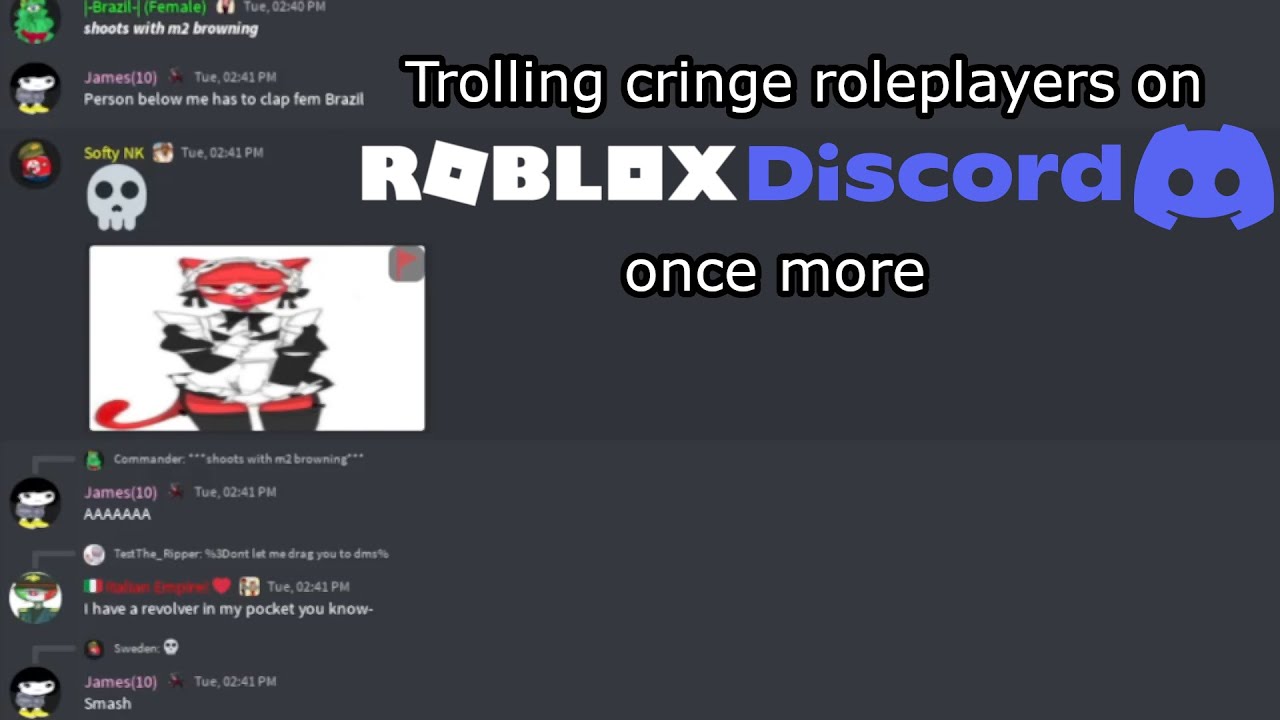 Trolling cringe roleplayers on Roblox Discord, once more - YouTube