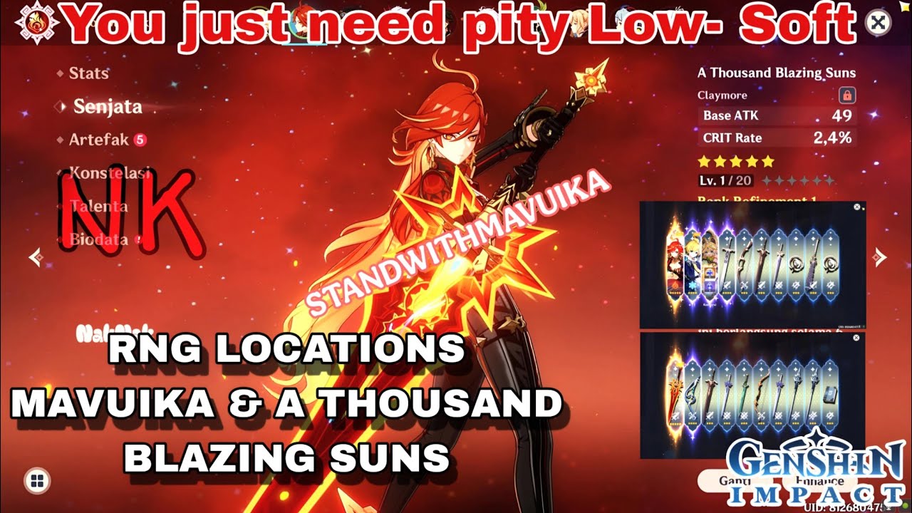 MAVUIKA & SIGN RNG LOCATIONS - Cara Menang Mavuika+Weapon Dengan Mudah ...