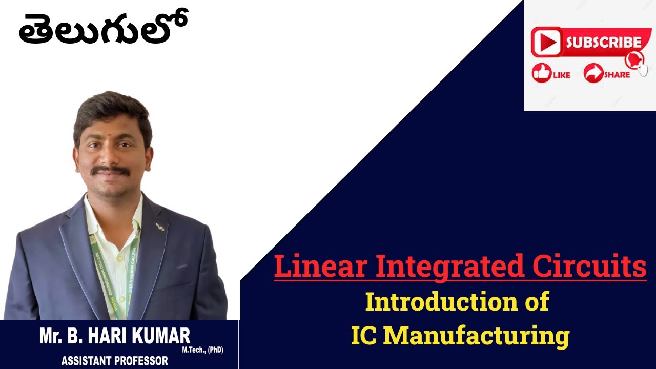 Introduction of IC Manufacturing #diploma #ece #intelugu #lic - YouTube