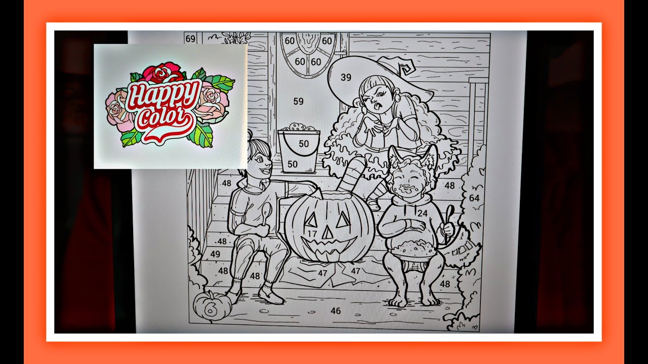 HAPPY COLORS COLOR BY NUMBER || VIDEO GAMES WITH SOFIA - YouTube