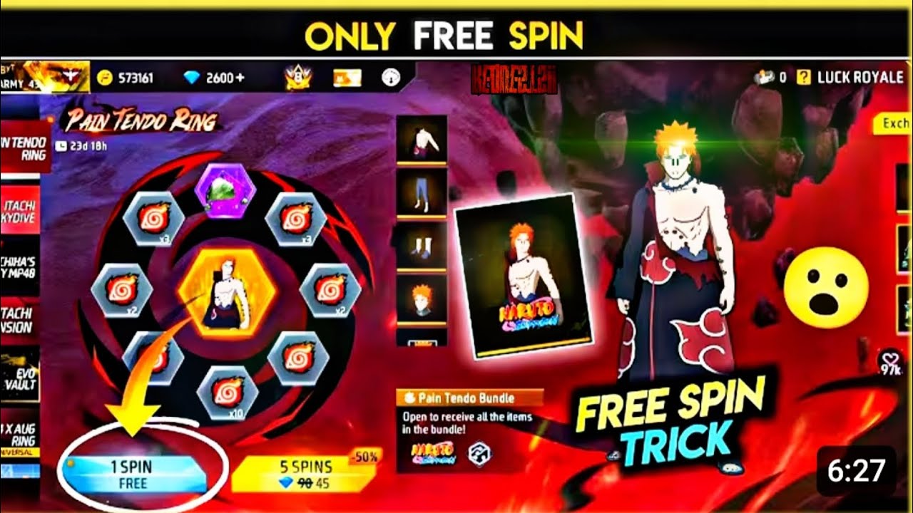 Only 1 Spin = Free Pain Tendo Bundle? 😱 | New Trick! ll Allonso FF ll ...