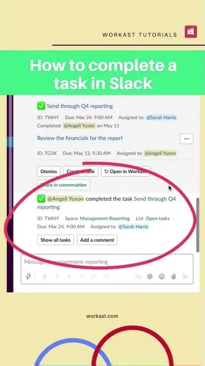 How to complete a task in Slack with Workast #taskmanagement #slackapp #workast # ...