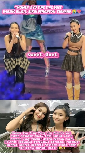 Duet manis Ayu dan Bilqis di atas panggung sukses mencuri perhatian ...