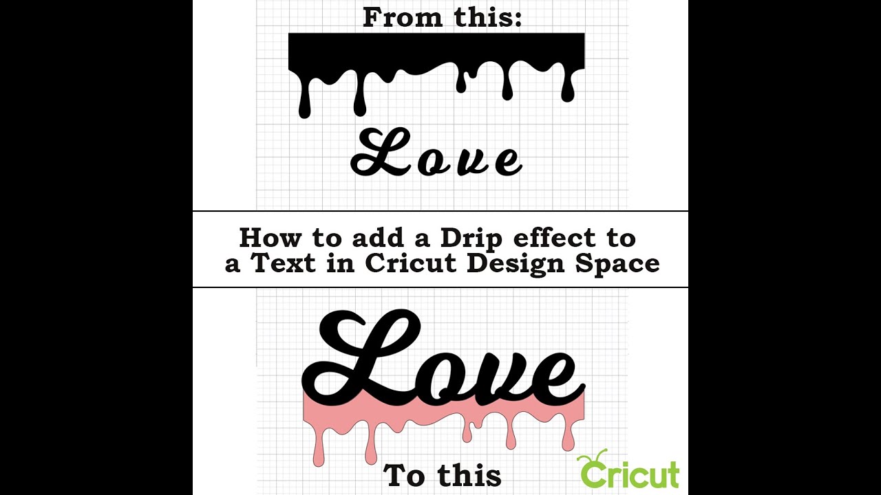 How to add a drip effect to texts in Cricut design space - YouTube