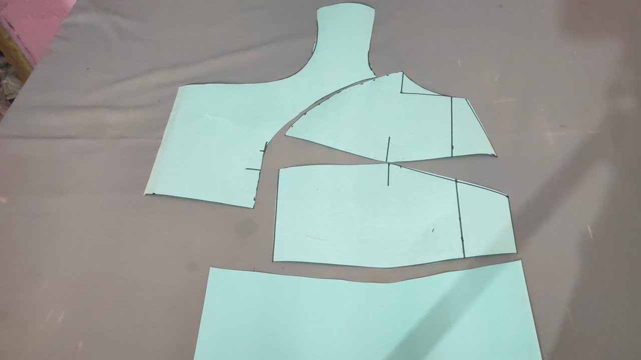 42 size bra cut blouse paper cutting - YouTube