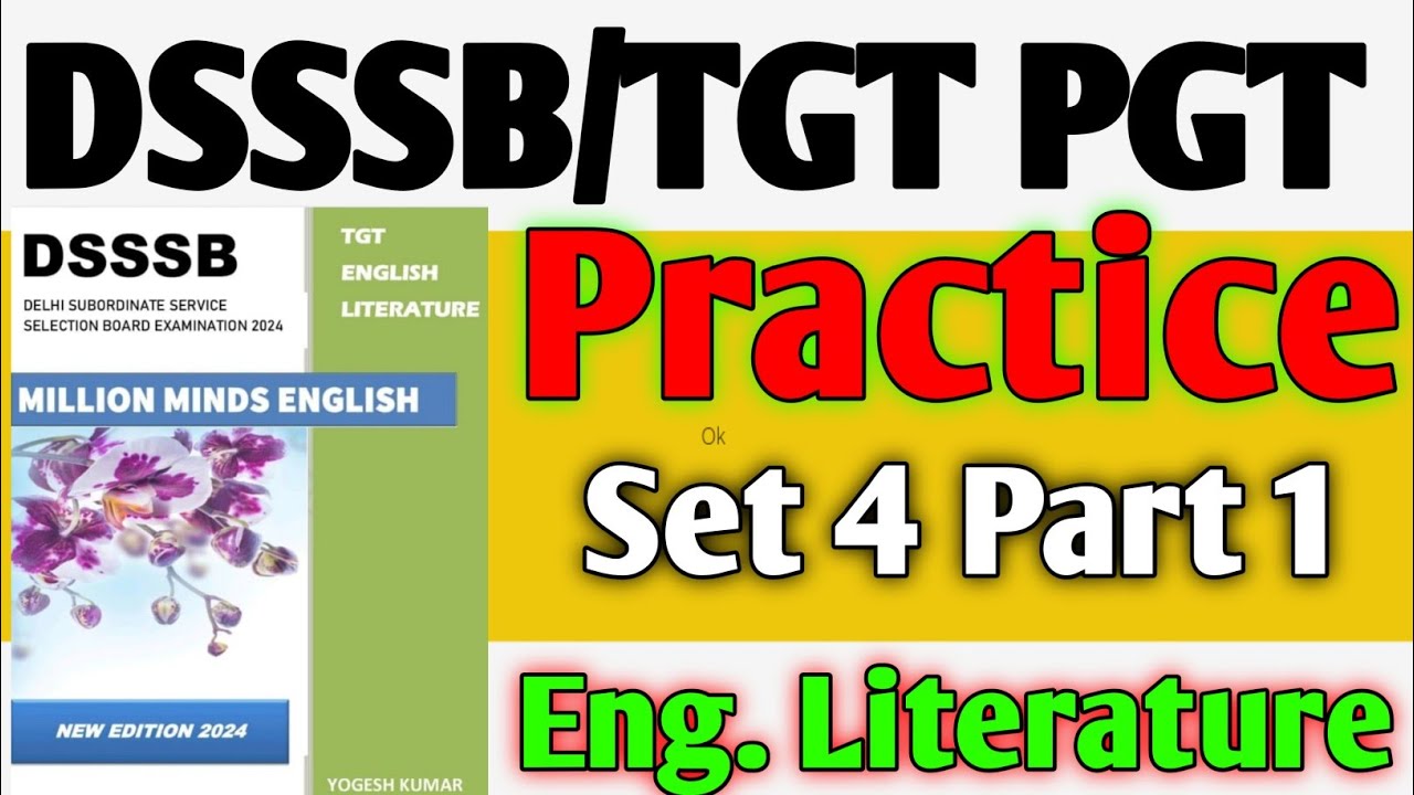 MILLIONS MINDS DSSSB TGT ENGLISH PRACTICE SET 4/1||DSSSB TGT ENGLISH PRACTICE @EnglishDiscovery ...