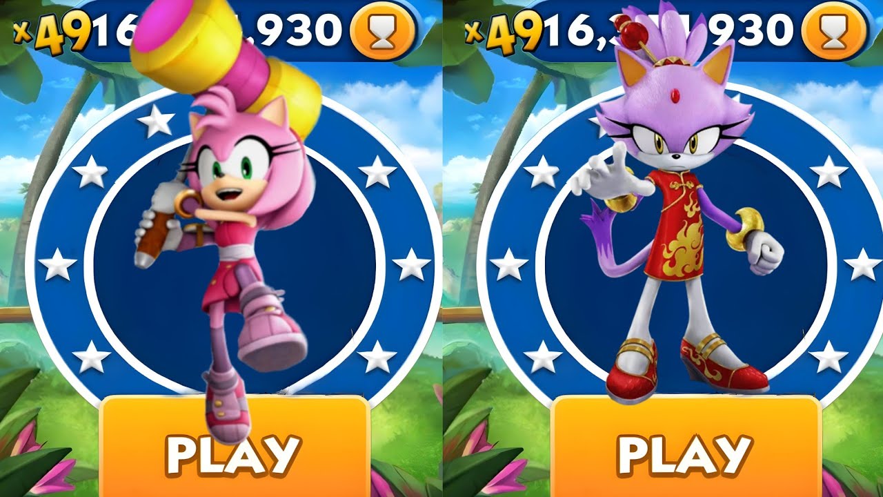 Sonic Dash - All Star Amy VS Lunar Blaze _ Movie Sonic vs All Bosses ...