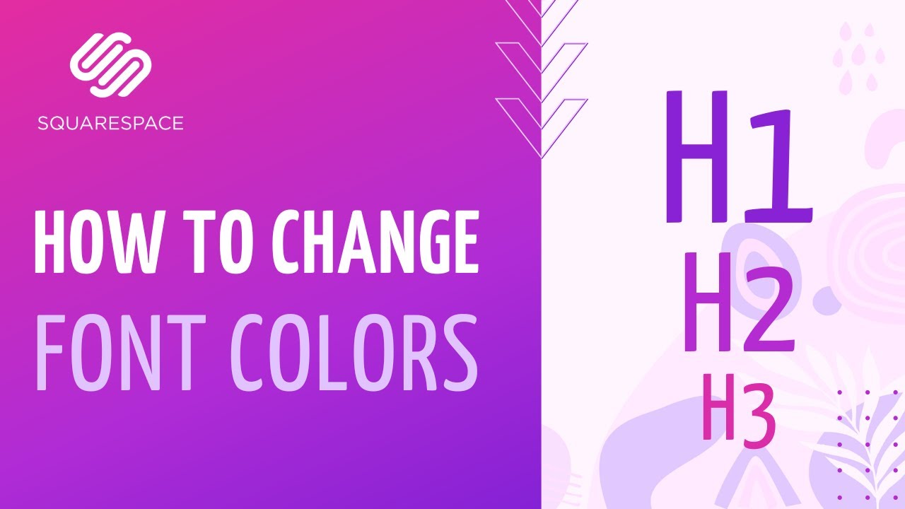 SquareSpace | How can I change the font family / type for H1, H2 and H3 ...