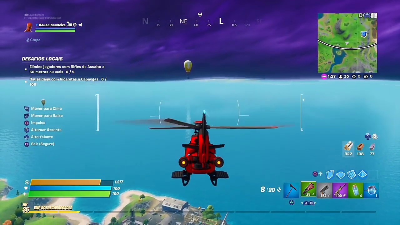 Pilotei o helicóptero do fortnite pela primeira vez - YouTube