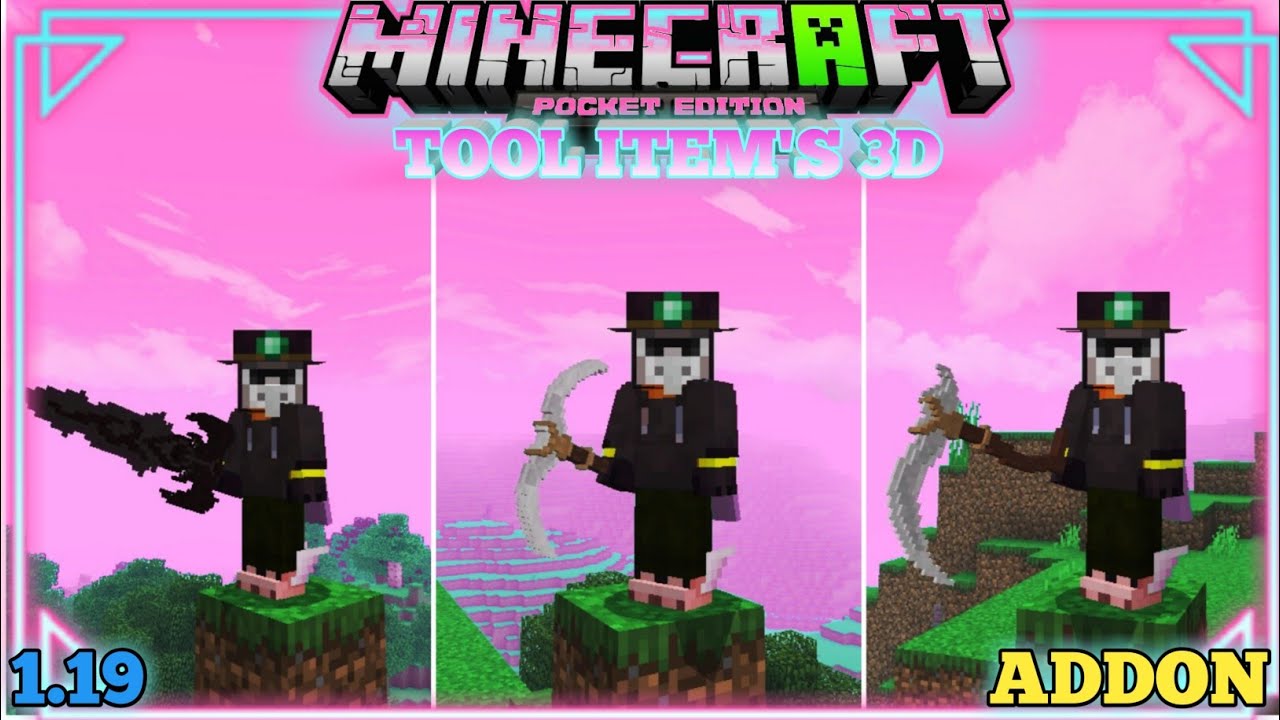 Texture Tools Items 3D Mod For Minecraft 1.19 | 3D Tool's Texturepack ...