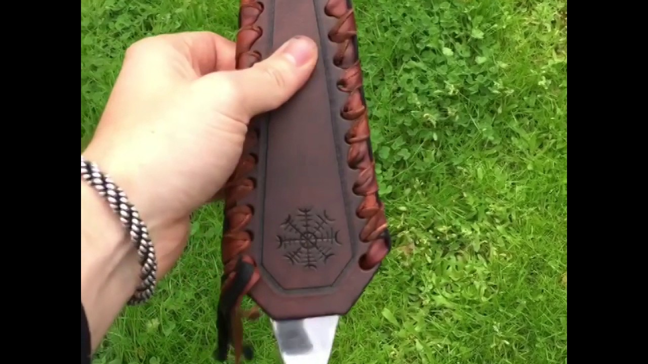Custom made viking spear sheath - YouTube