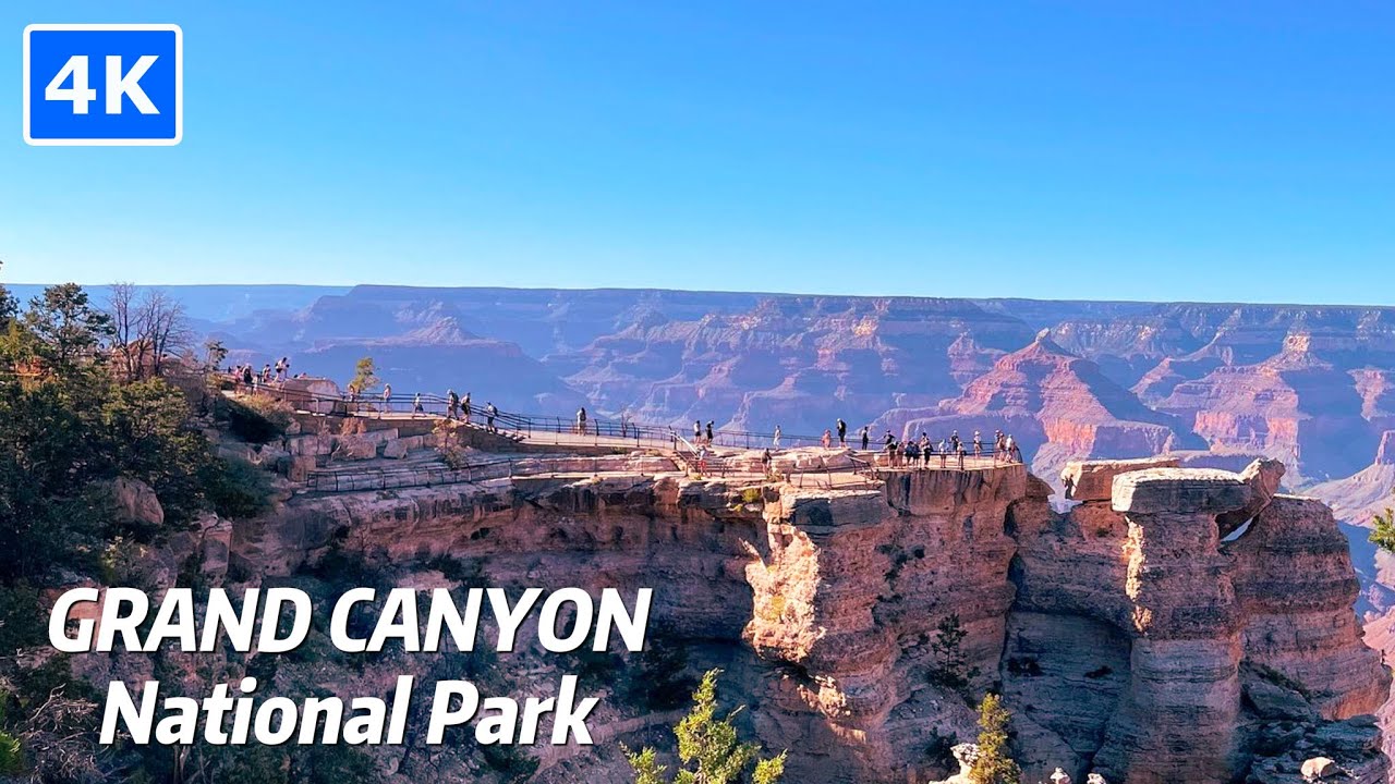 [4K] Grand Canyon National Park - South Rim | Virtual Walking Tour ...