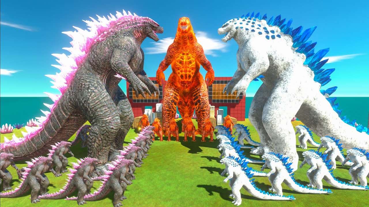 GODZILLA Evolved VS ICE GODZILLA Frostbite VS Fire GODZILLA of ...