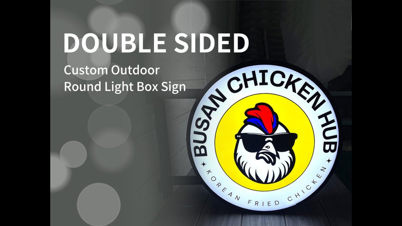 Custom Double Sided Outdoor Round Light Box Sign - Perfect For Any ...