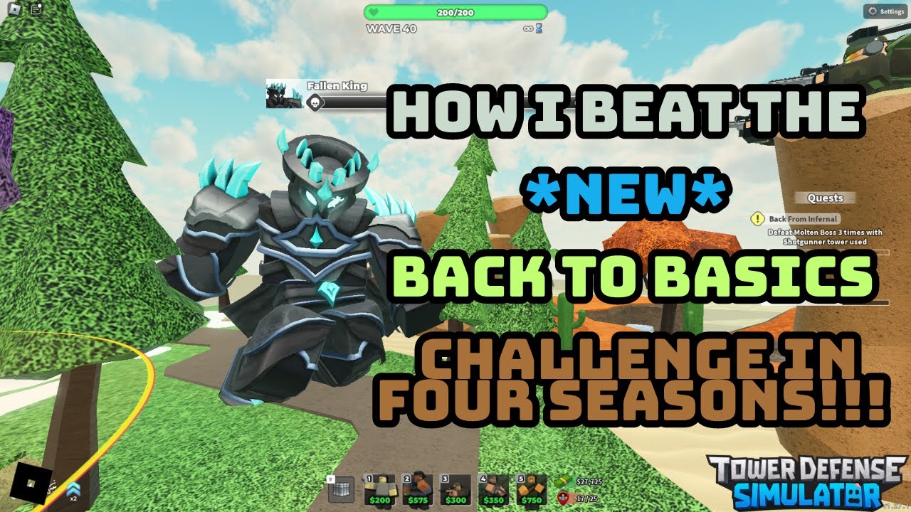 How I Beat The *NEW* Back To Basics Challenge In Four Seasons!!! (TDS ...