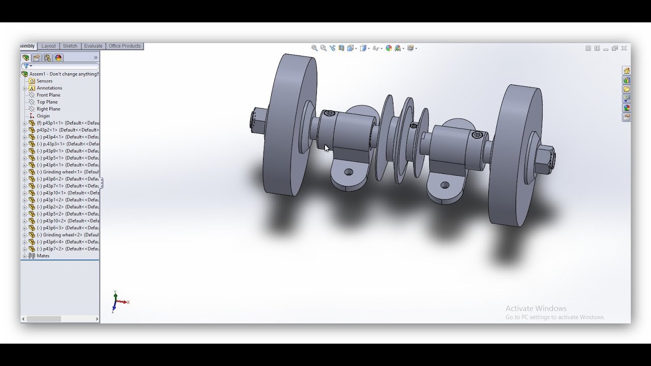 Solidworks Totorial - Pulley Assembly Part 1 - YouTube
