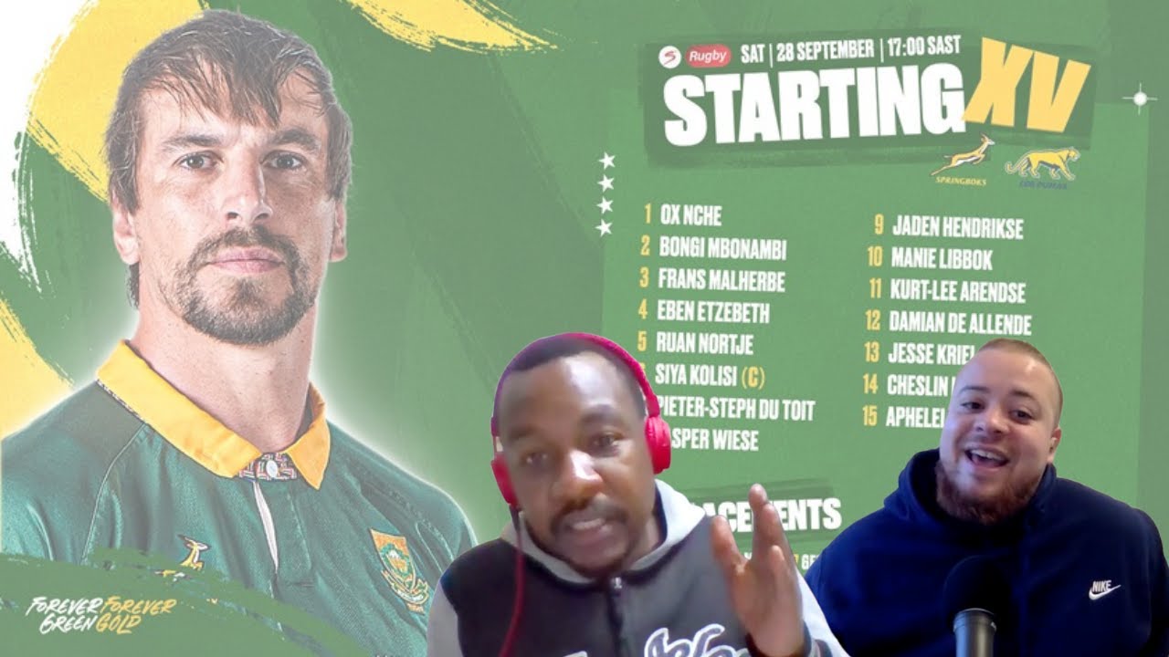 Springbok Team Announced | Libbok STARTS After MISS in Argentina ...