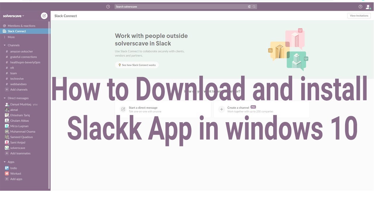 How to download and install Slack in windows 10 Computer | S;ack App ...