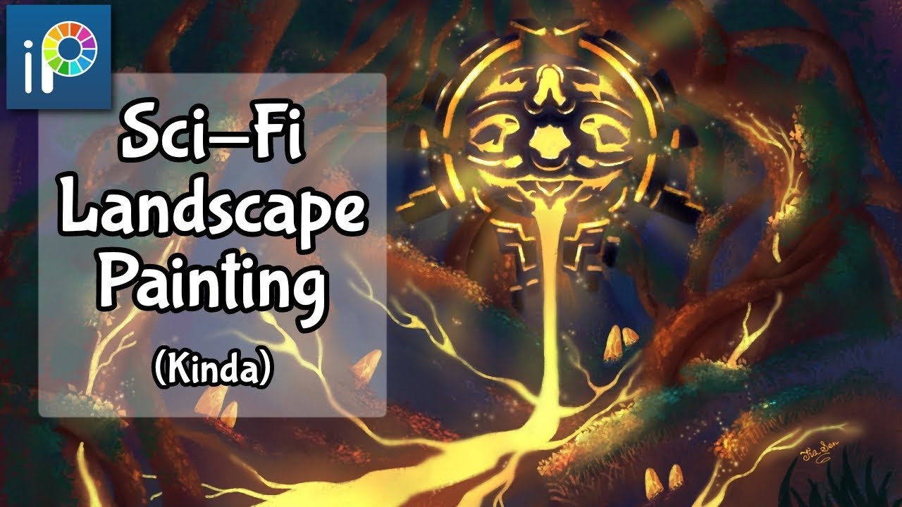 Sci-Fi Type Landscape Painting In Ibispaint Inspired By Genshin Impact - YouTube