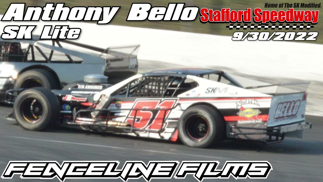 Anthony Bello SK Modified Stafford Speedway 9/30/2022 - YouTube
