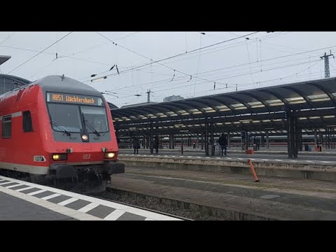 Departure RB 51 (Deutsche Bahn) to Wächtersbach at station Frankfurt ...
