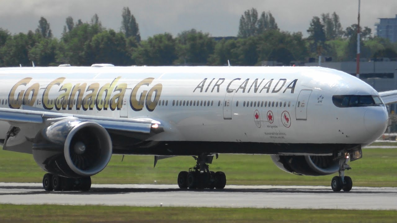 Air Canada Boeing 777 (Go Canada Go Livery) lands at YVR - YouTube