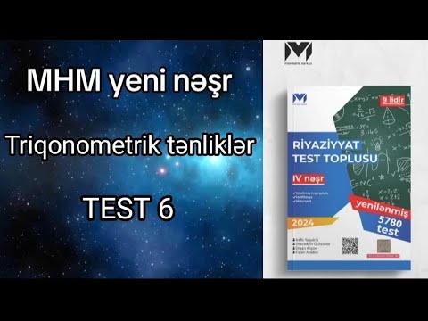 MHM riyaziyyat test toplusu (yeni nəşr). Triqonometrik tənliklər. Test 6