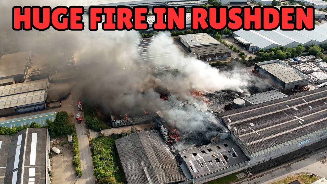 Rushden warehouse fire under control - Firefighters after 12 hours ...