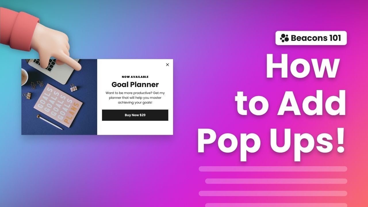 How to Add Pop Ups to Your Beacons Link in Bio or Website! (Beacons ...