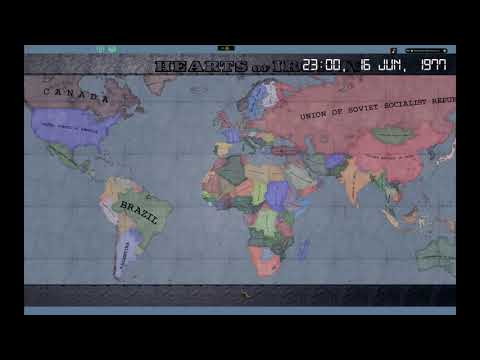 hoi4 cold war iron curtain mod timelapse 1949 - 1988 - YouTube