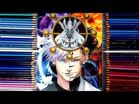 Desenhando GOJO | MAHORAGA | SUKUNA luta - Jujutsu Kaisen