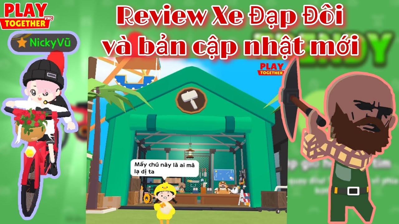 Play Together | Nicky Vũ review xe đạp đôi và bản cập nhật mới - YouTube